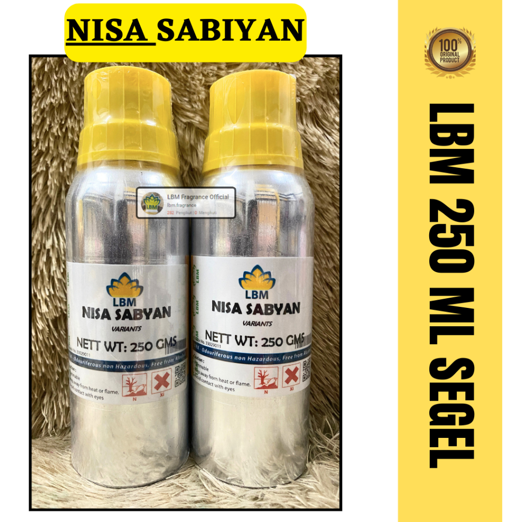 Jual Bibit Parfum Murni NISA SABIYAN Packing 250 ML SEGEL Alumunium LBM ...