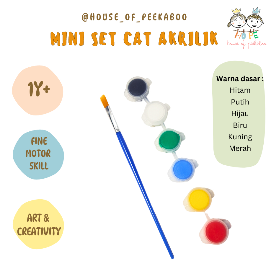 Jual HoPe - Cat Akrilik/ Acrylic paint/ cat lukis anak/ cat air/ alat ...