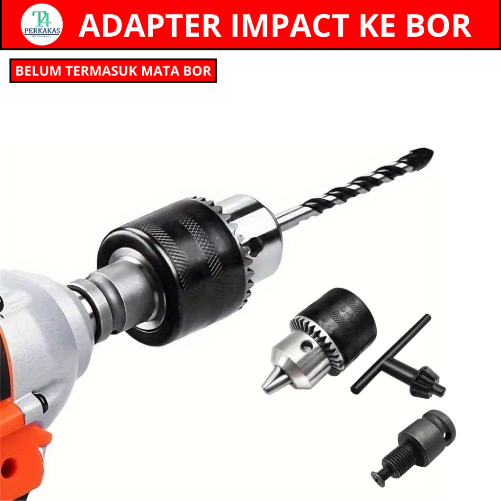 Jual Adaptor Impact Wrench Drill Chuck 13 mm Drill Chuck Kepala Chuck ...