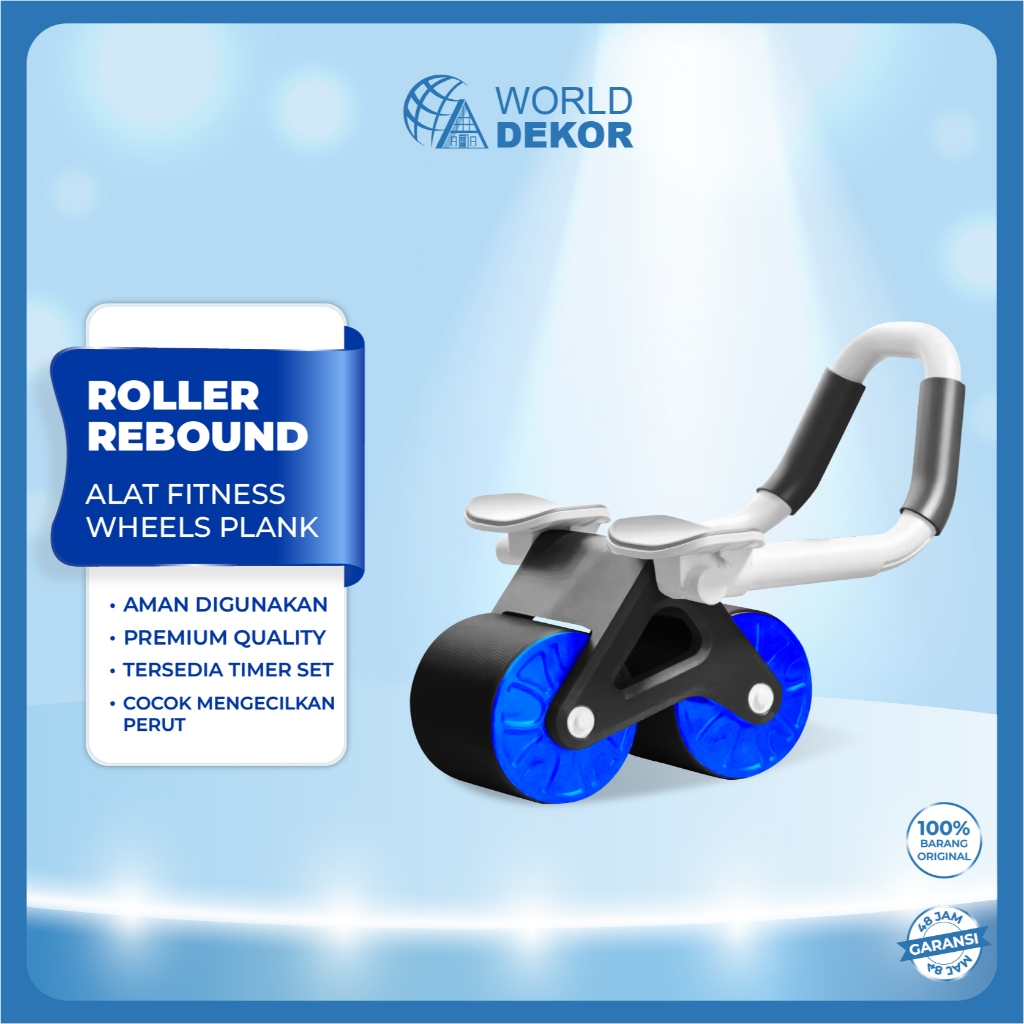 Jual Roller Automatic Rebound Fitness Push Up Ab Roller Wheels Plank ...