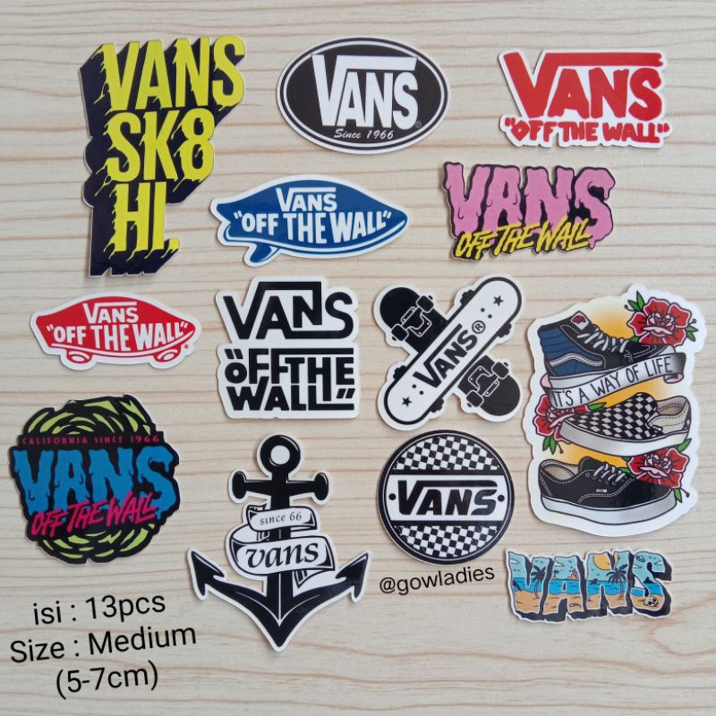 Jual STICKER VANS OFF THE WALL VANS SK8 HI VANS SLIP ON - Stiker ...