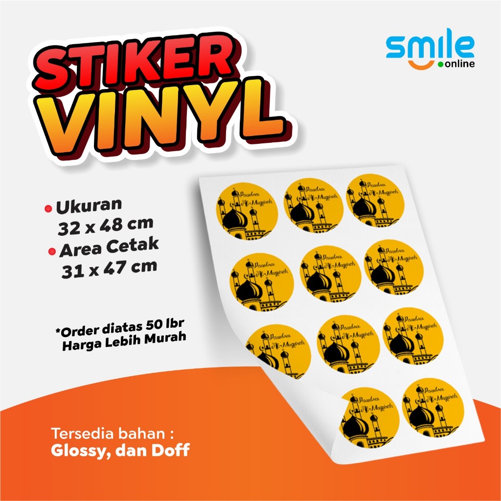 Jual CETAK STIKER VINYL DOFF / GLOSSY PREMIUM A3+ | Shopee Indonesia