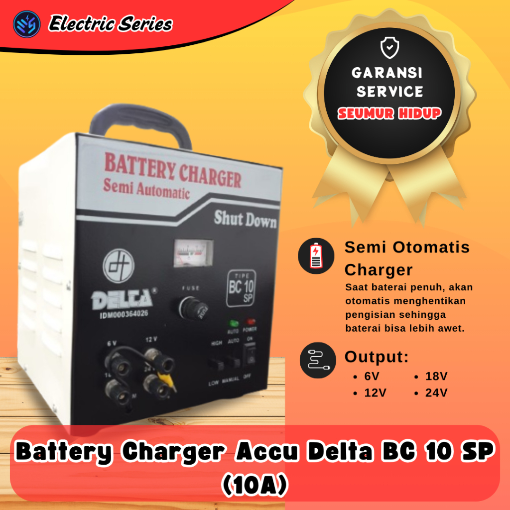 Jual Battery Charger Accu/Cas Aki Delta BC 10 SP - Cas Aki Semi ...