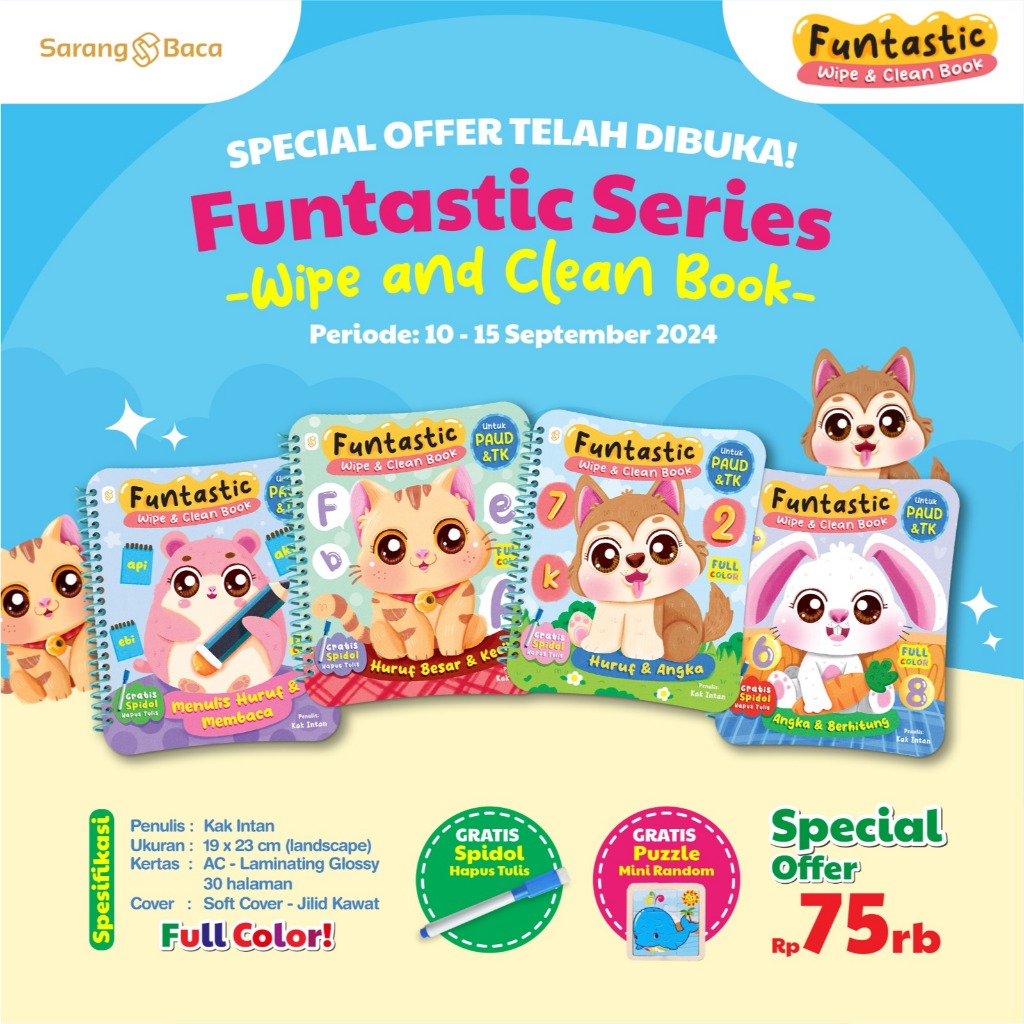 Jual Buku Funtastic Wipe & Clean Book By Kak Intan - Sarang Baca ...