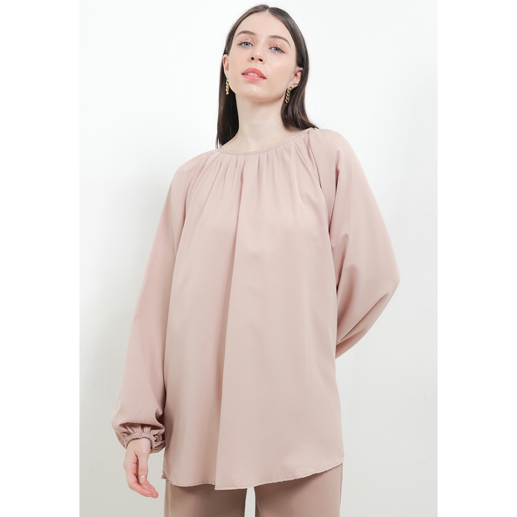 Jual LLACES Clothing - Blouse Wanita - Rosita Blouse - Mocca | Shopee Indonesia