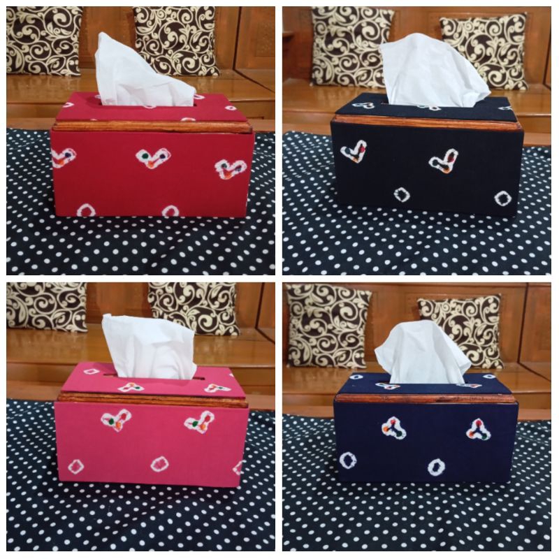 Jual Box Tisu kayu Jumputan Ukuran Besar | Shopee Indonesia