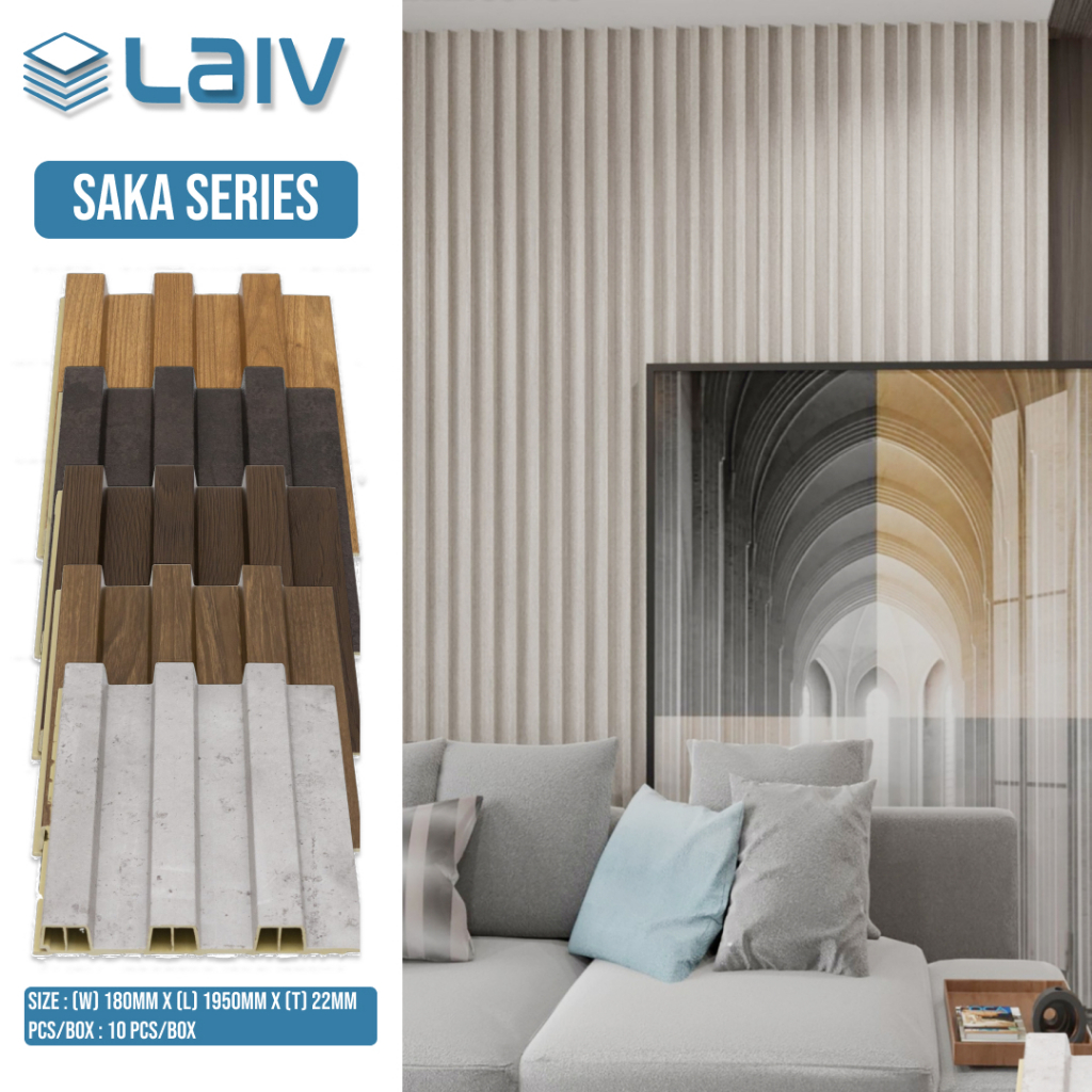 Jual LAIV Wallpanel SAKA Series PVC Wood Panel Kisi Kisi Panel PVC Wood ...