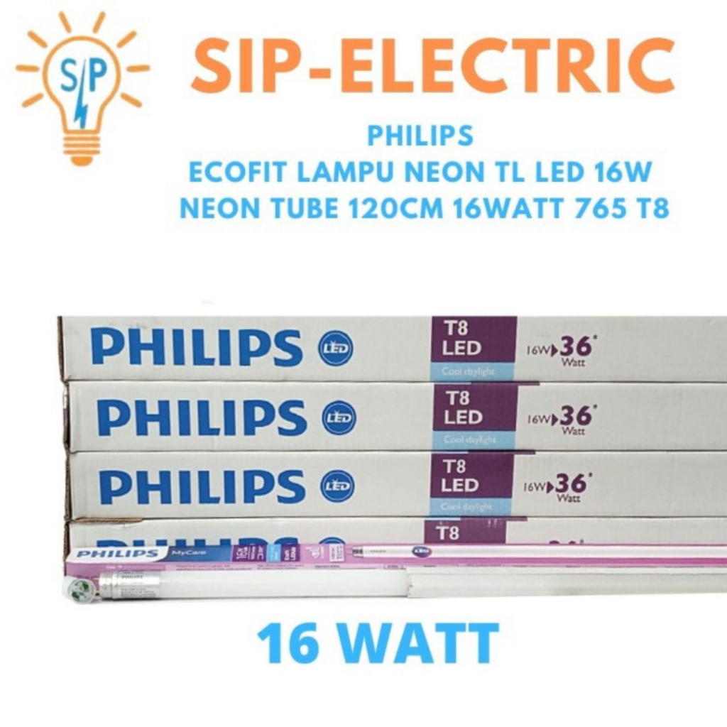 Jual Philips Ecofit Lampu Neon Tl Led 16W 120Cm 765 T8 + STARTER | Shopee Indonesia