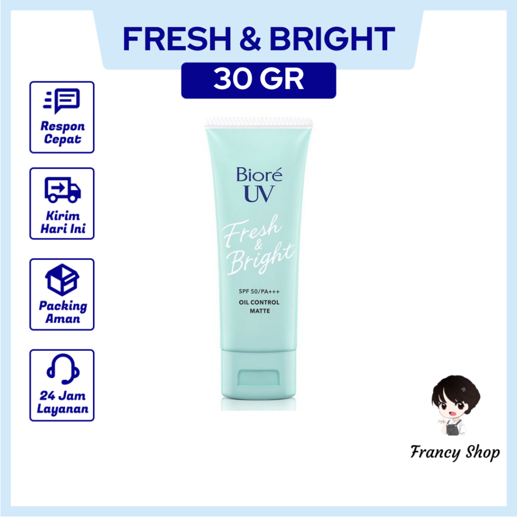 Jual Biore UV Fresh & Bright Oil Control Matte Sunscreen 30 gr | Shopee Indonesia