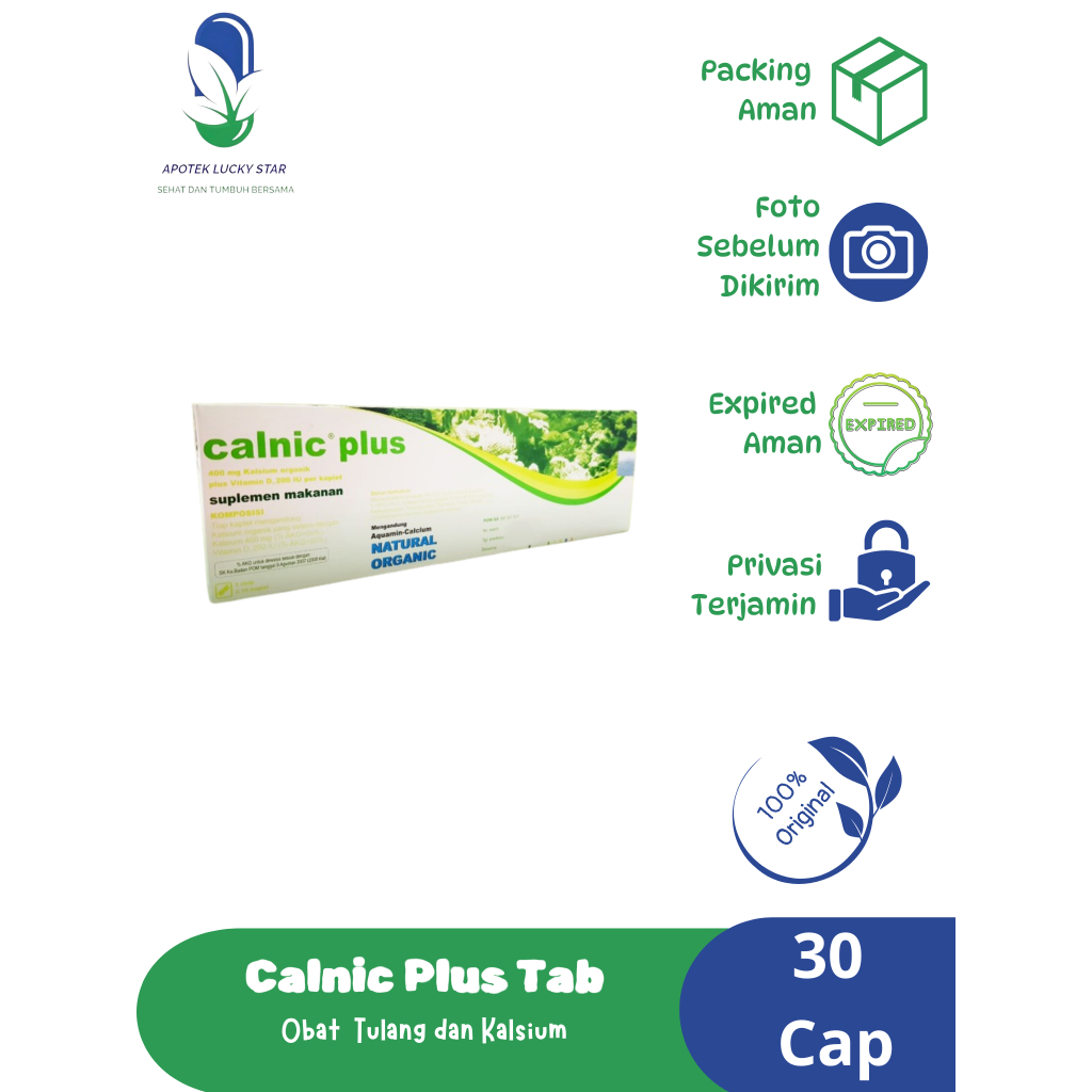 Jual CALNIC PLUS PERBOX 30 TABLET ED 2026 | Shopee Indonesia