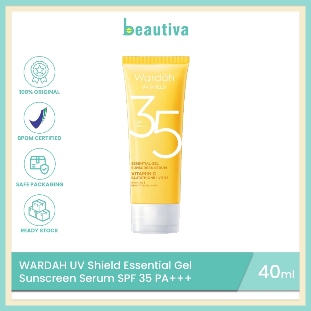 Jual Wardah UV Shield Essential Sunscreen Gel SPF 35 PA+++ 40 ml | Shopee Indonesia