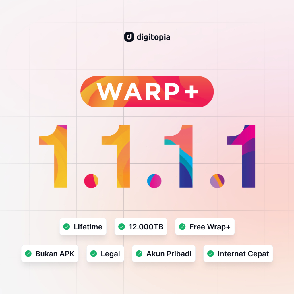 Jual License Cloudflare 1.1.1.1 WARP+ Unlimited (5 Devices) | Shopee ...