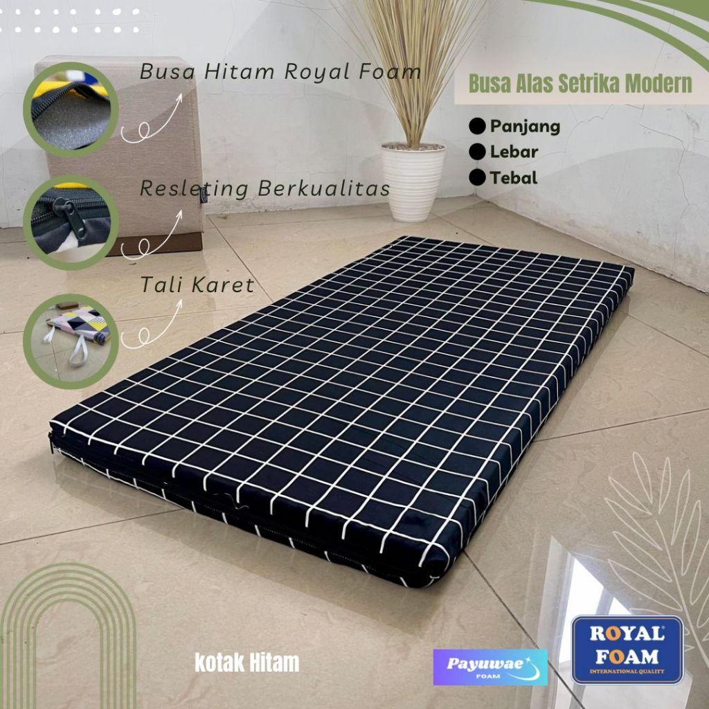 Jual ALAS SETRIKA ANTI PANAS DAN LENGKET 90X50X5CM BUSA HITAM LEMBARAN ...