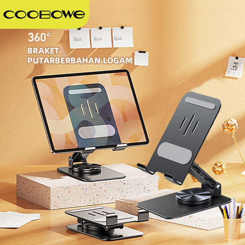 Jual COOBOWE Phone Stand HP Besi Desktop Aluminium Phone holder stand ...