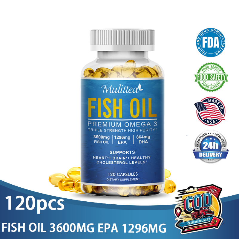 Jual Mulittea Minyak Ikan Omega 3 3600mg + EPA 1296mg + DHA 864mg ...