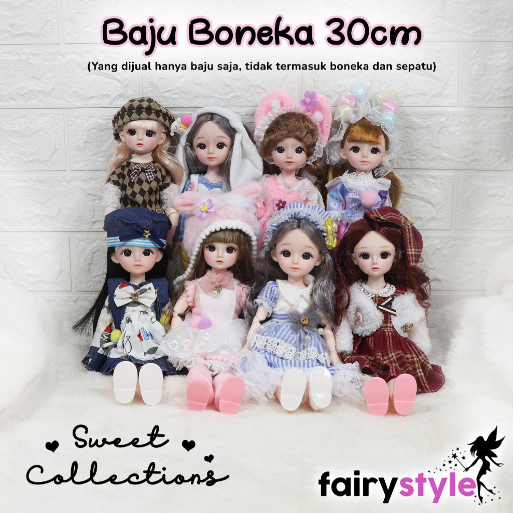 Jual Baju Boneka BJD 30cm Sweet Collections Series - Fairystyle ...