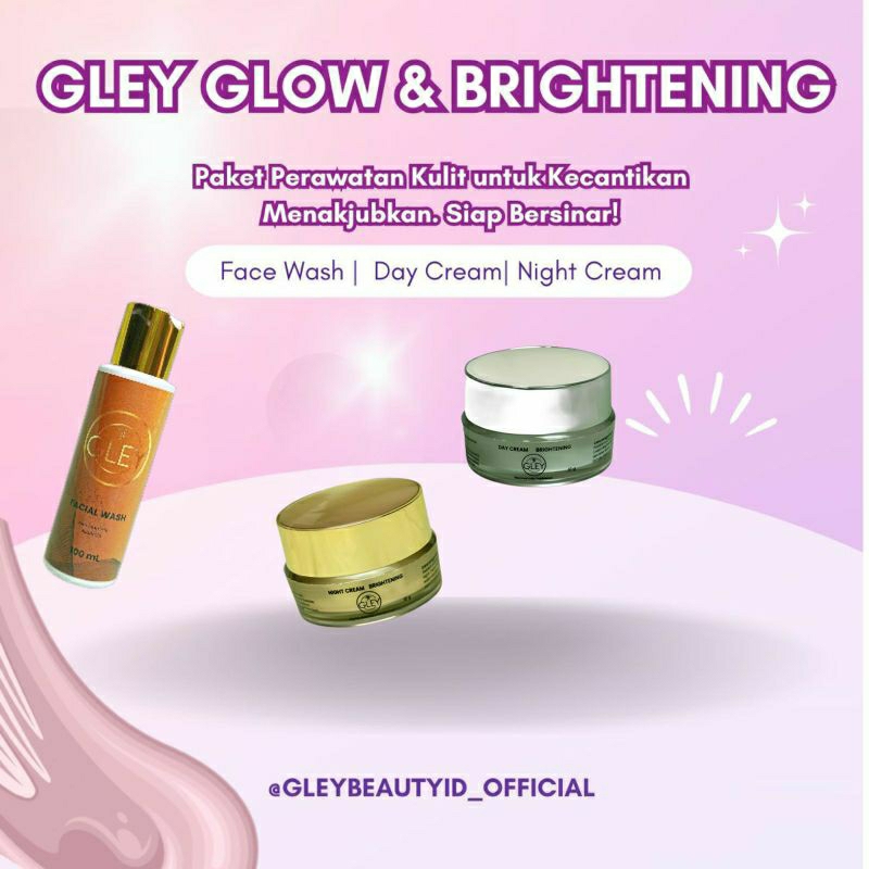 Jual (PAKETAN) GLEY ALL IN ONE GLOW & BRIGHTNING CARE | Shopee Indonesia