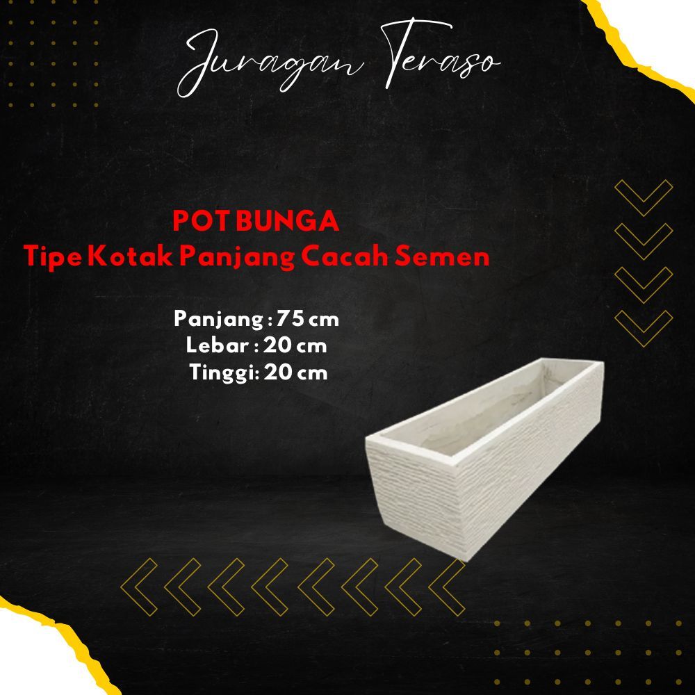 Jual JURAGAN TERASO | POT KOTAK MINIMALIS PANJANG | POT CANTIK UNIK ...