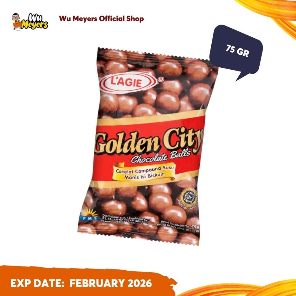 Jual L'agie Golden City 75gr Lagie Coklat Balls 75 gr | Shopee Indonesia