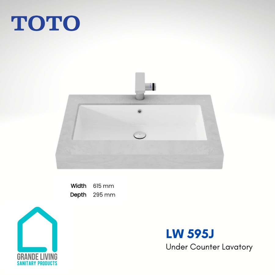 Jual TOTO Wastafel Undercounter Keramik LW595J LW 595 J body only ...