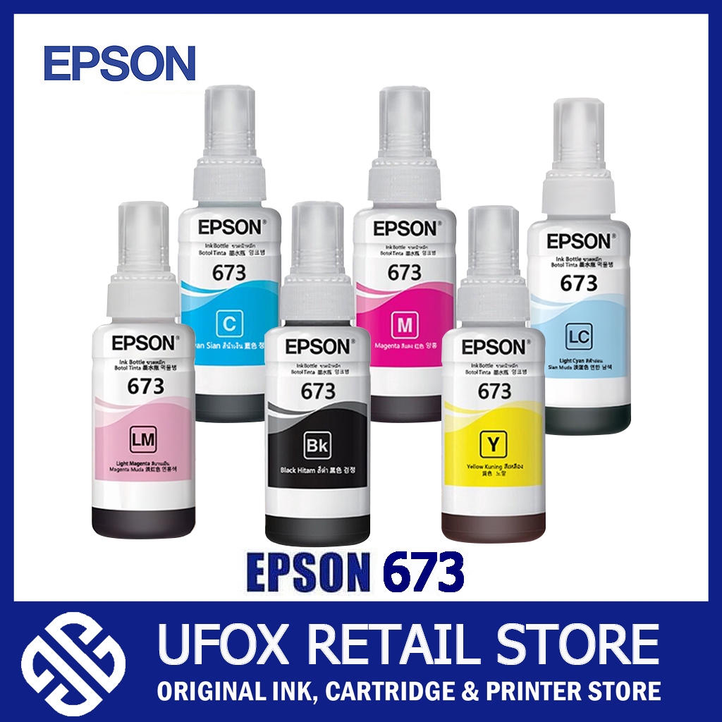 Jual 673 ink original 100% TINTA PRINTER EPSON 673 SERIES L800 L805 ...