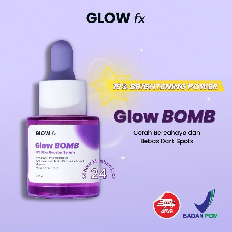 Jual GLOW FX Acne Pure Serum dan GLOW BOMB Booster serum 20ml | Shopee ...