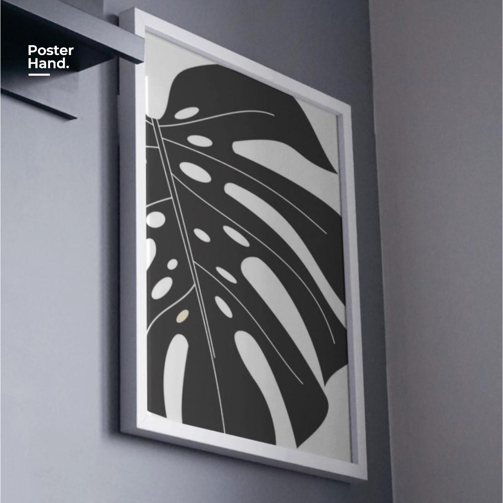 Jual POSTER KANVAS Gambar Poster Printing Monstera Simpel | Posterhand ...