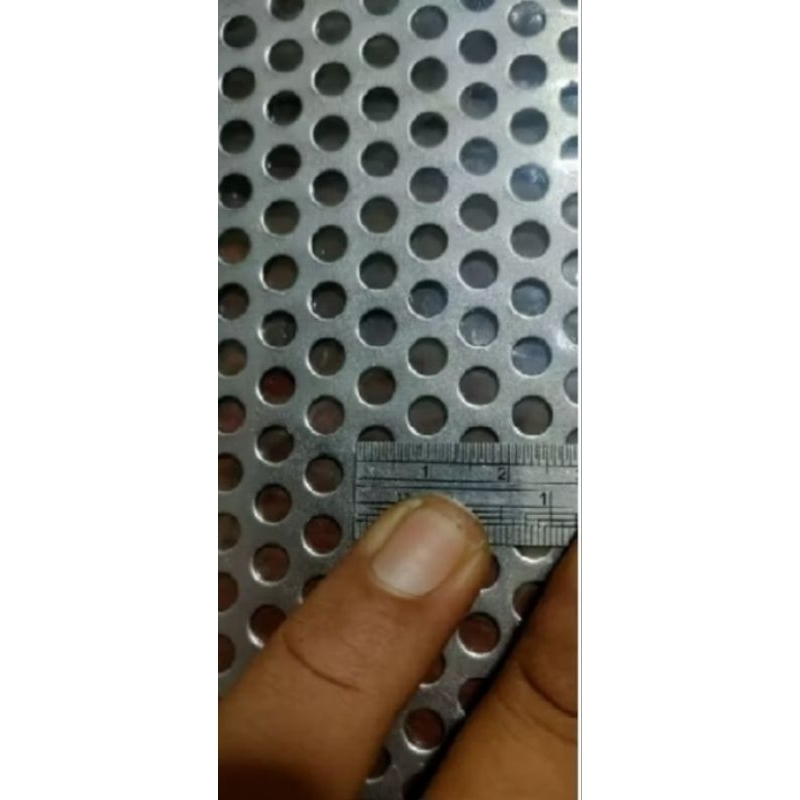 Jual plat lubang Stainless lubang 5mm tebal 1mm uk.25x100cm | Shopee ...
