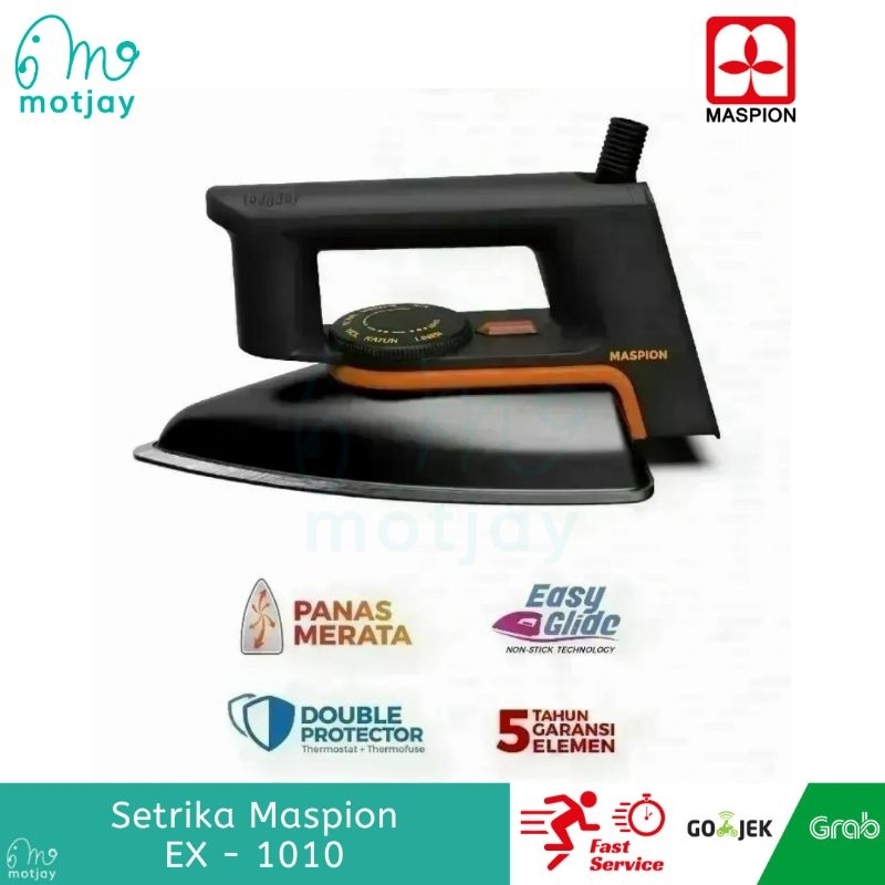 Jual Setrika Automatic Iron Maspion EX 1010 BB Hitam Elegan | Shopee Indonesia