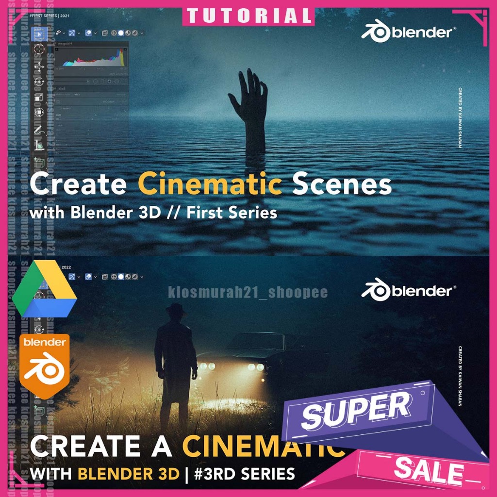 Jual Create Cinematic Scenes With Blender 3d Series 1 - Blender 3D ...