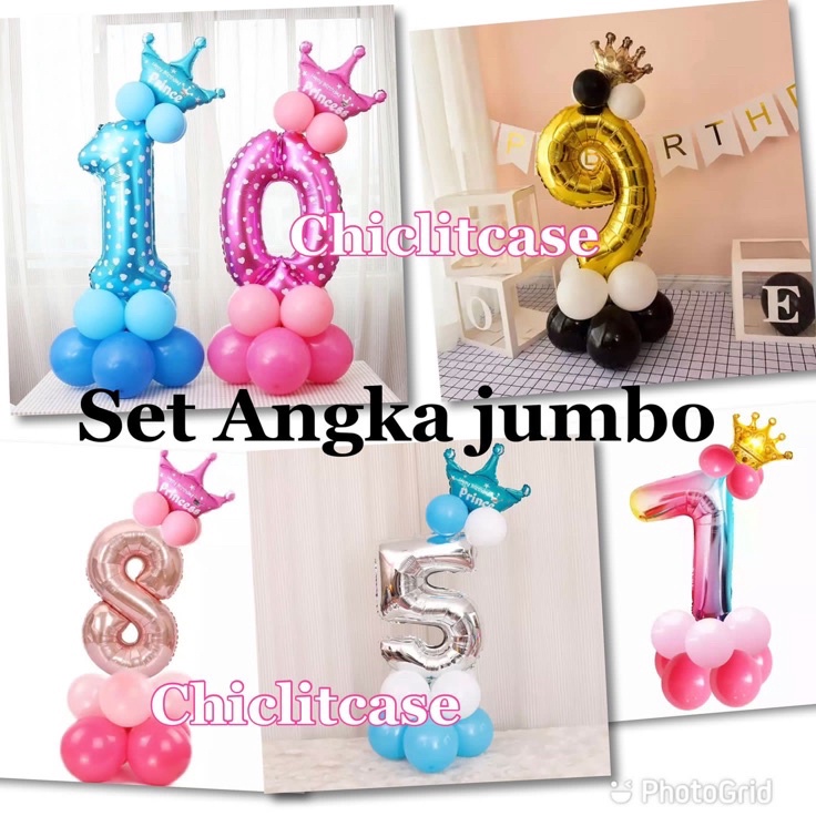 Jual RESTOK GAN Balon angkaangka jumboset balon angka jumbobalon angka ...