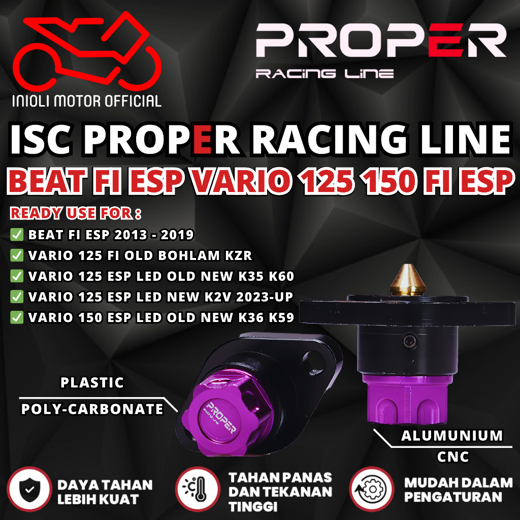 Jual ISC MANUAL AIR SCREW PROPER RACING LINE BEAT FI ESP VARIO 125 FI ...