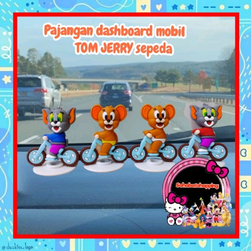 Jual Sahabat Shopping - Pajangan Dashboard Mobil Tom and Jerry Sepeda | Miniatur Hiasan Tempel ...