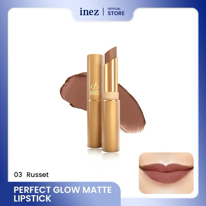 Jual Inez 900 Premium Perfect Glow Matte Lipstick(03 russet) | Shopee ...
