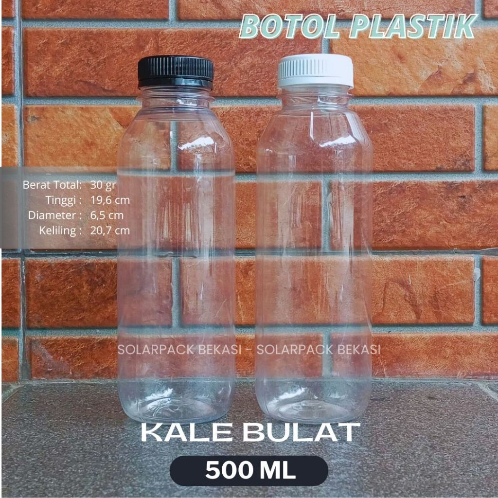 Jual Botol plastik PET 500ml Kale Bulat Ekonomis minuman mineral jus ...