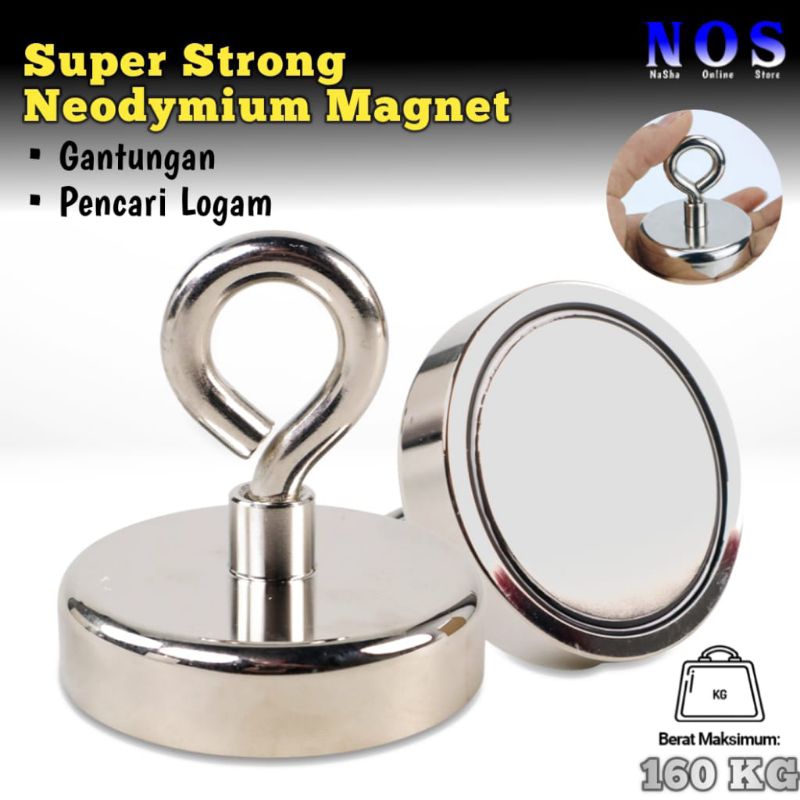 Jual Super Strong Neodymium 160 Kg Magnet Gantungan Sheep Eye Hook Magnet Pencari Logam | Shopee ...