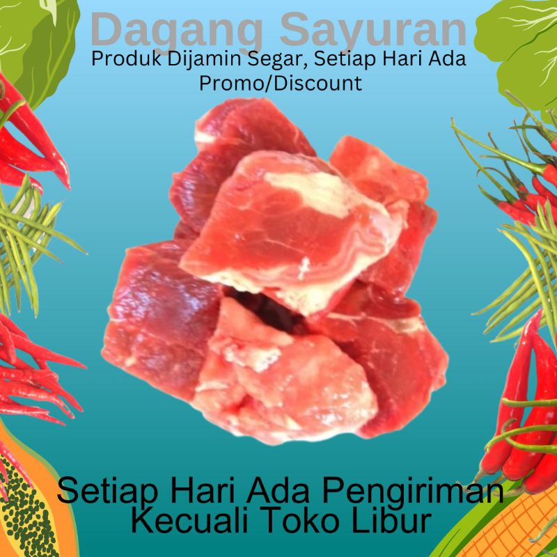 Jual DAGING TETELAN SUPER/DAGING SAPI SEGAR 250 GRAM | Shopee Indonesia