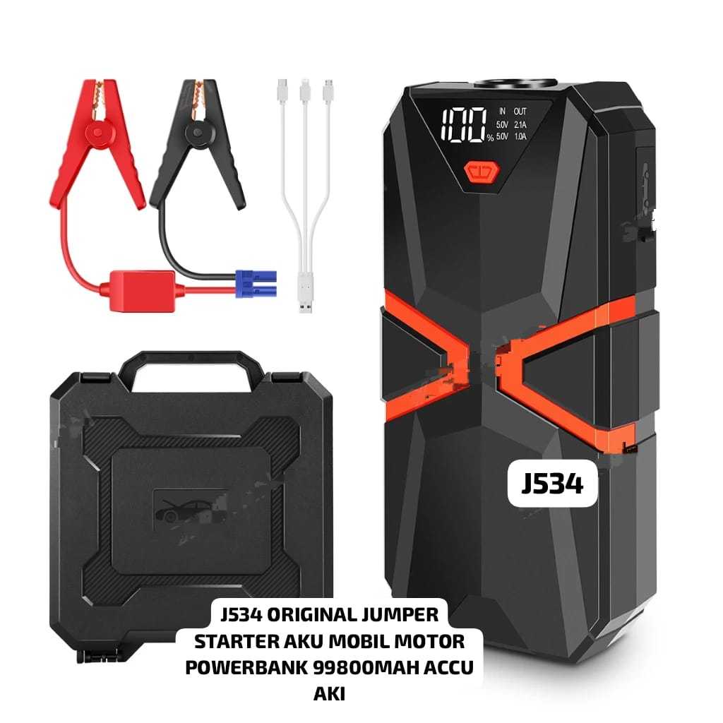 Jual J534 JAMPER JUMPER JUMP STARTER AKI MOBIL MOTOR POWER BANK 99800 ...
