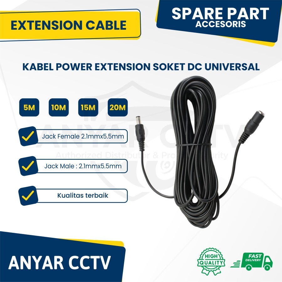 Jual KABEL POWER EXTENSION EXTENDER SOKET DC SAMBUNGAN KABEL POWER CCTV ...