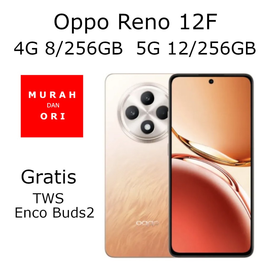 Jual Oppo Reno 12F 4G 8/256GB 5G 12/256GB 12/512GB | Shopee Indonesia