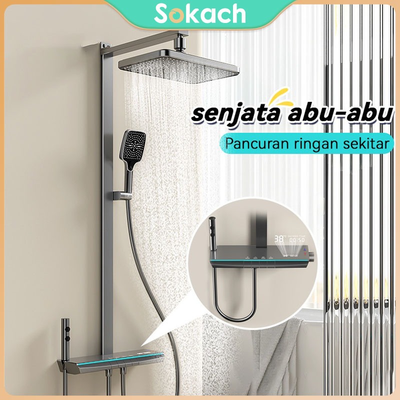 Jual 4 in 1 Shower Set Kamar Mandi Persegi LED Digital Sistem Model ...