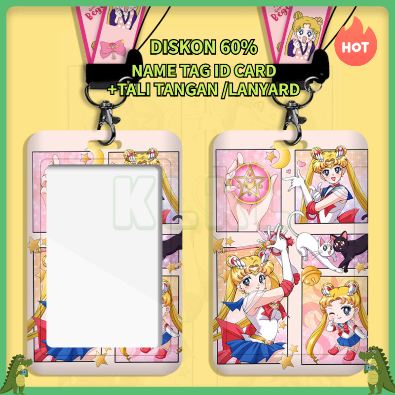 Jual KLKL Tempat Id Card Bening Gantungan Kartu Id Card Aesthetic Tali ...