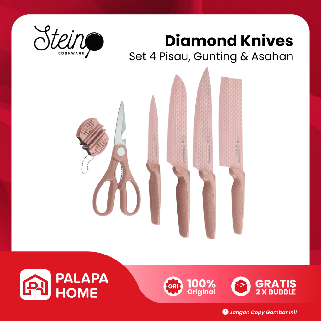 Jual Steincookware Diamond Knives SET Paket Pisau Dapur 6 in 1 Piso ...