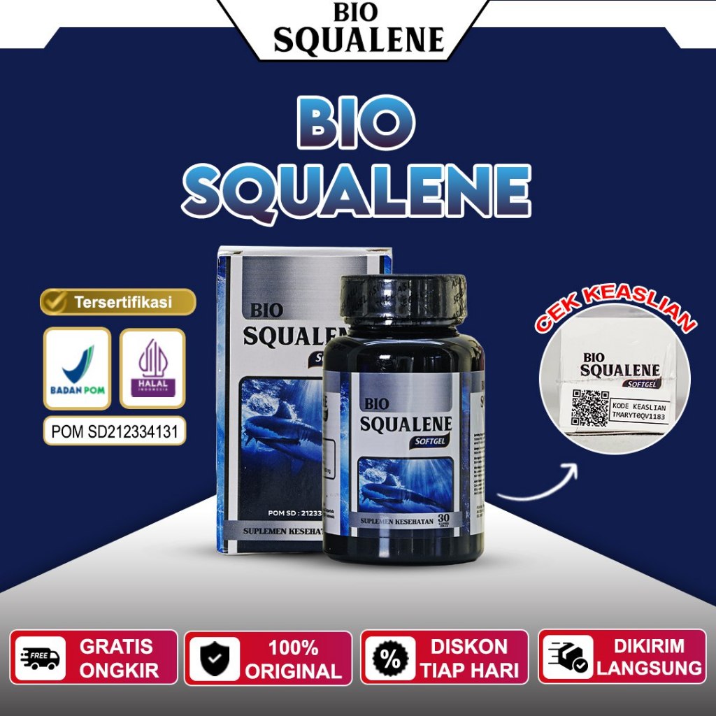 Jual Bio Squalene Softgel Minyak Hati Ikan Hiu Omega 3 6 9 Fish Oil ...