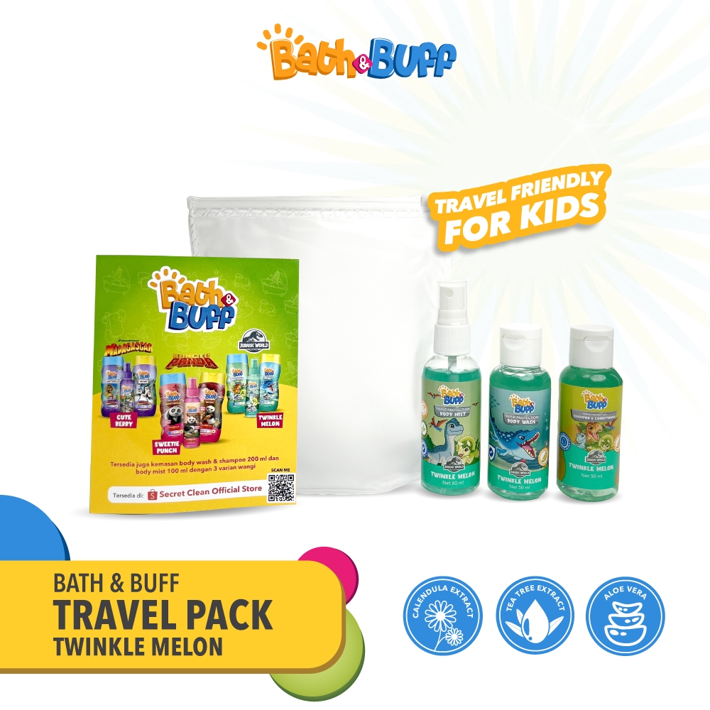 Jual Bath & Buff Paket Travel Twinkle Melon (Body Wash & Shampoo ...