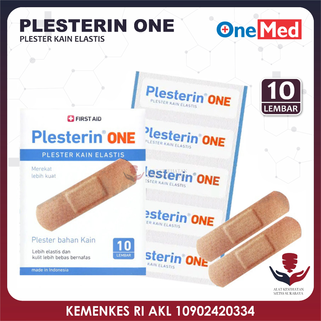 Jual Onemed Plesterin One P1 Amplop isi 10 Plester Kain Cokelat Pester ...