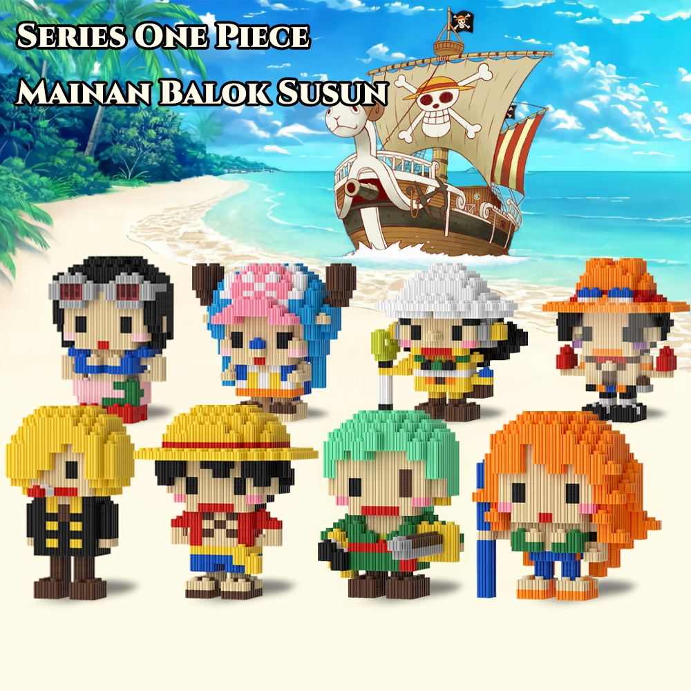 Jual (COD) Nano Block One Piece luffy Series Mainan Balok Susun Edukasi ...