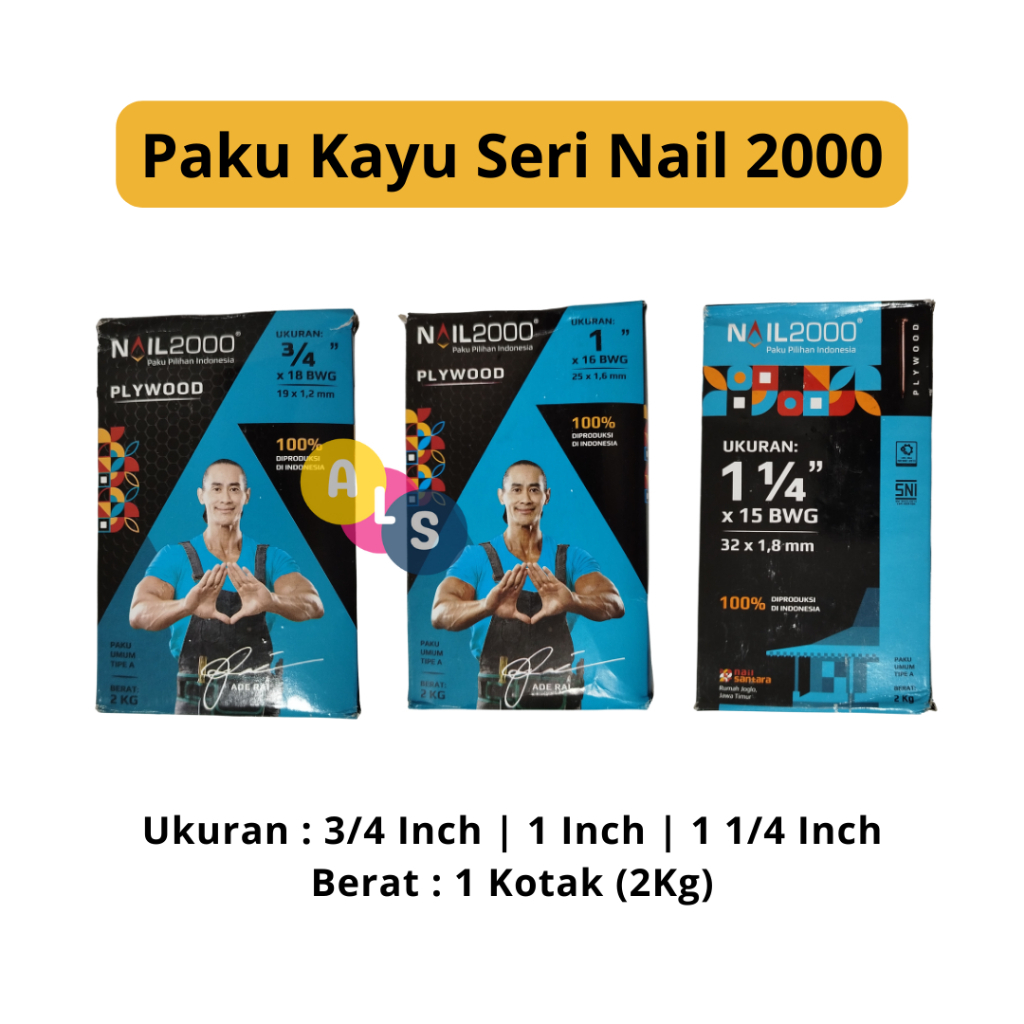 Jual Paku Seri Nail 2000/Paku Kayu Triplek Kecil/2Kg | Shopee Indonesia
