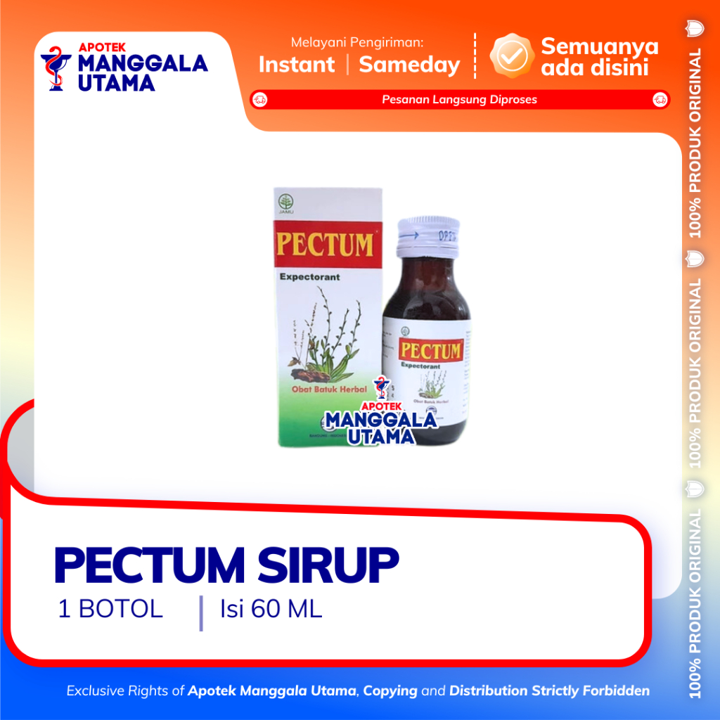 Jual PECTUM EXPECTORANT SIRUP BATUK HERBAL 60 ML | Shopee Indonesia