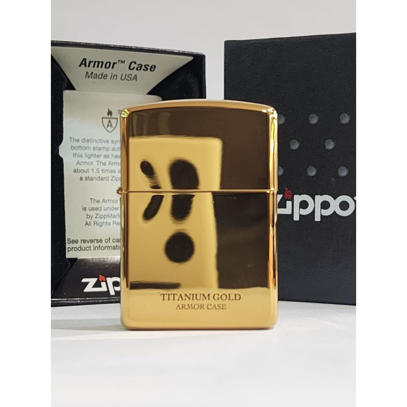 Jual Original Zippo Armor Case Titanium Gold | Shopee Indonesia